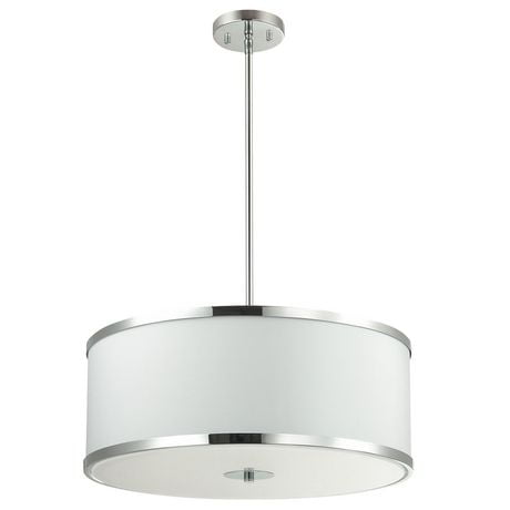Click here for Dainolite Zur-402P-Pc-Wh Polished Chrome Pendant P... prices
