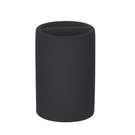 Click here for Mainstays Soft Touch Black Toothbrush Holder Black... prices