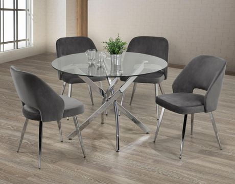 Elise 5-Piece Dining Set, Grey - Walmart.ca