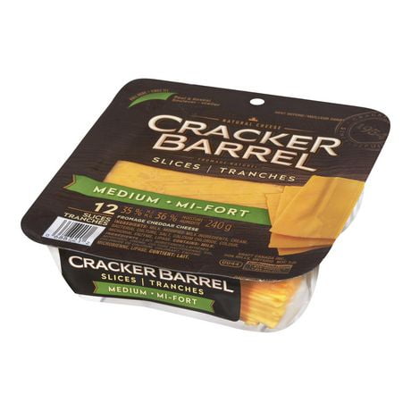 Cracker Barrel Natural Medium Cheddar Cheese Slices | Walmart Canada