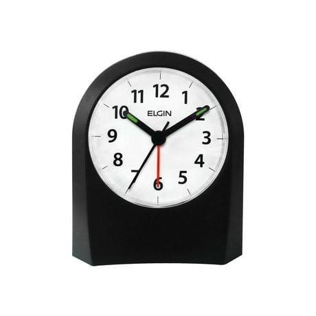 Elgin Analog Black Battery Operated Alarm Clock | Walmart Canada