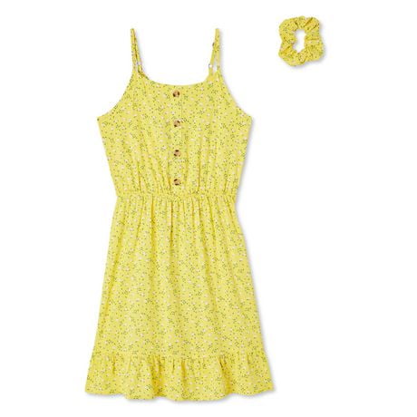 George Girls' Printed Button-Front Dress 2-Piece Set - Walmart.ca