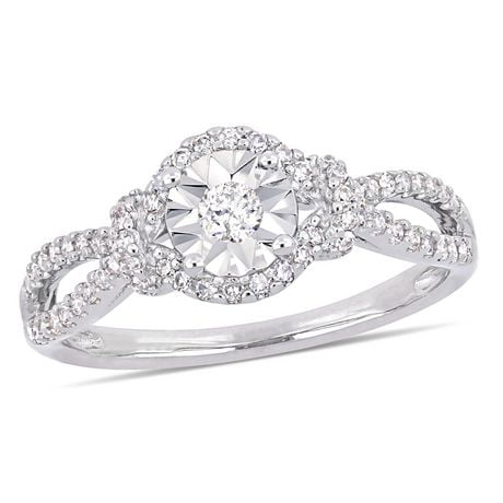 Click here for Miabella 1/3 Carat T. W. Diamond Sterling Silver S... prices