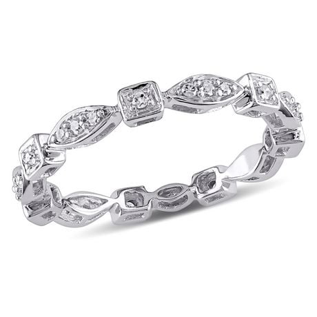 Click here for Miabella 1/5 Carat T. W. Diamond 10 K White Gold E... prices