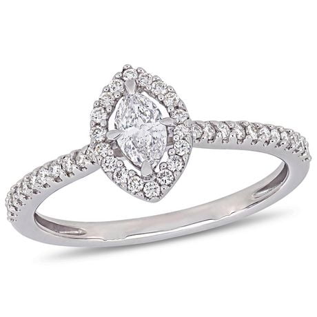 Click here for Miabella 1/2 Carat T. W. Diamond Marquise-Cut 14 K... prices