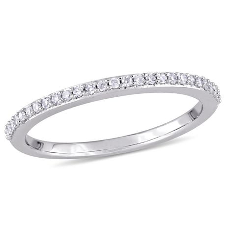Click here for Miabella 1/8 Carat T. W. Diamond 14 K White Gold S... prices