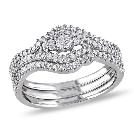 Click here for Miabella 1/2 Carat T. W. Diamond 10 K White Gold 3... prices