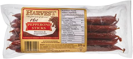 Harvest Naturally Smoked Hot Pepperoni Sticks | Walmart Canada