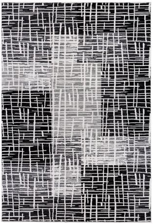 Art Carpet Aiken Cross Hatch Grey and Black Rug, 8 x 10 | Walmart Canada
