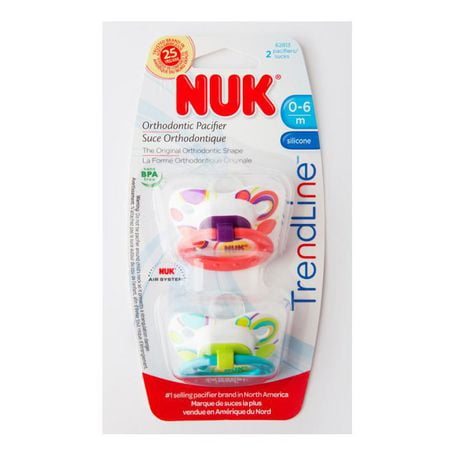 NUK Trendline Dots Pacifiers Sz1 2Pk | Walmart Canada