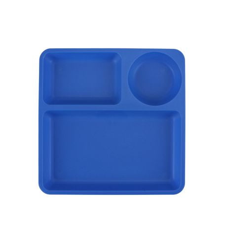 Mainstays Kids Blue Polypropylene Divided Plate 9.5 Inch 1pc - Walmart.ca