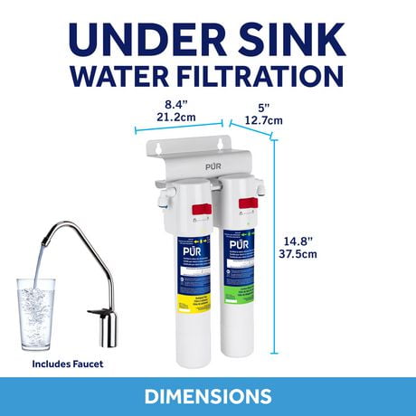 PUR Dual Stage Under Sink Quick-Connect Water Filtration System ...
