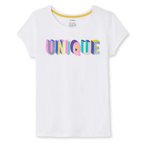 George Girls' Short Sleeve Screen Tee | Walmart Canada