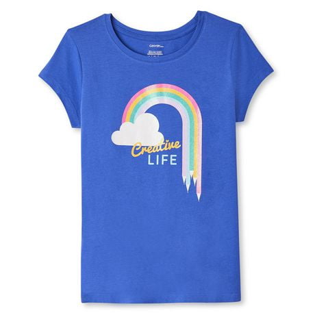 George Girls' Short Sleeve Screen Tee | Walmart Canada