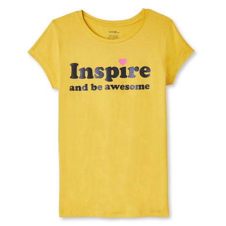 George Girls' Short Sleeve Screen Tee | Walmart Canada