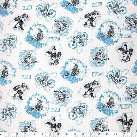 Fabric Creations Marvel Avengers Sketch Cotton Fabric by the Metre ...