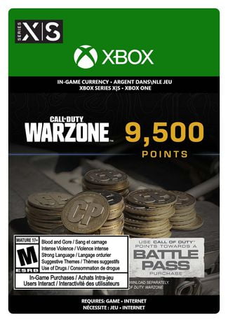 Click here for Activision Call Of Duty: Warzone Points - 9 500 [D... prices