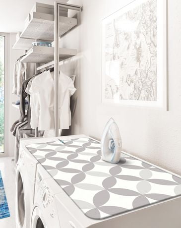 Ivory Park 2-in-1 Tonal Circles Portable Steamer Pad, 39.5" x 19 ...