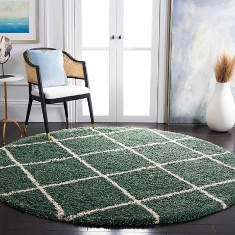 Click here for Safavieh Hudson Amias Geometric Shag Area Rug Gree... prices