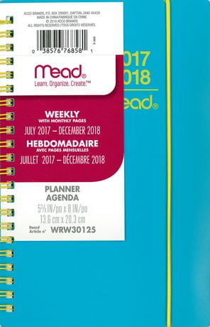 MEAD® Colour Pop Medium Weekly/Monthly Poly Planner | Walmart Canada