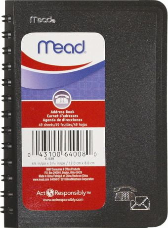 Mead Telephone/Address Books | Walmart Canada