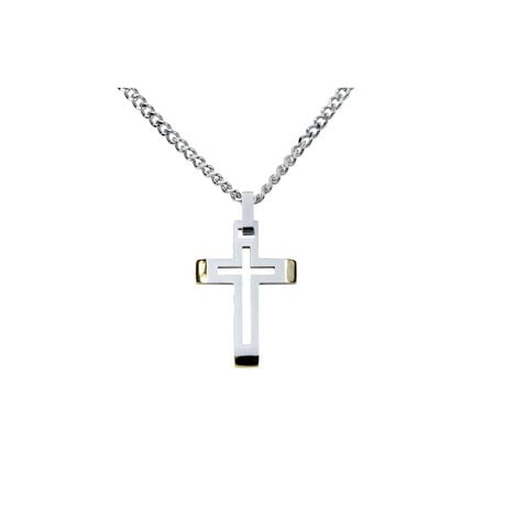 Men's Stainless Steel Cross Pendant with Chain | Walmart Canada