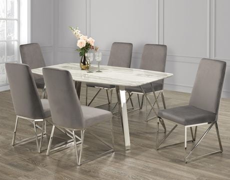 Gabriel 7-Piece Dining Set, Grey | Walmart Canada