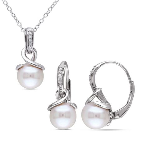 Click here for Miabella 8-8.5Mm Cultured Freshwater Pearl And Dia... prices
