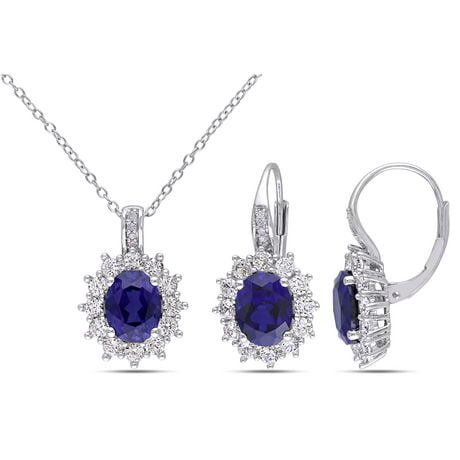 Click here for Tangelo 12-1/10 Carat T. G.W. Created Blue And Whi... prices