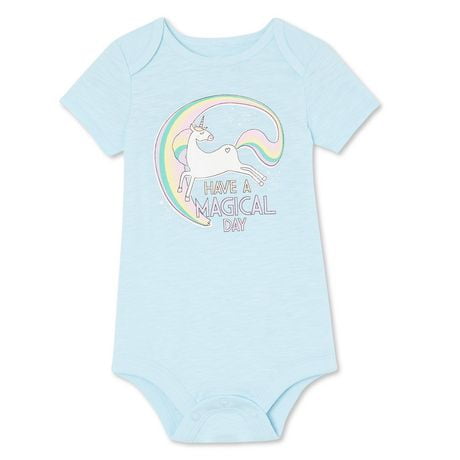 Click here for George Baby Girls Short Sleeve Bodysuit Turquoise... prices
