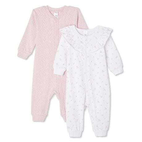 Click here for George Baby Girls Layette Sleeper 2-Pack Pink 0-3... prices