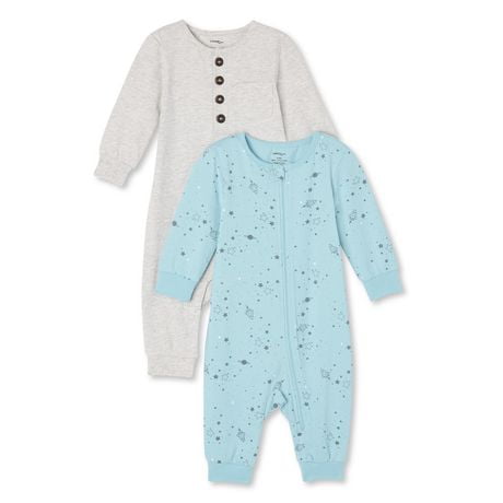 Click here for George Baby Boys Layette Sleeper 2-Pack Grey Newbo... prices