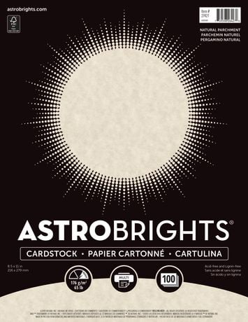 Astroparche Specialty Cardstock Paper, 8.5" x 11", 65 Lb, 100 Sheets ...