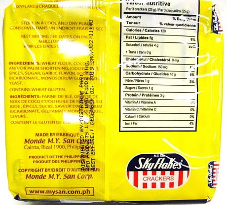 MY San Skyflakes Crackers Garlic Flavor 250g | Walmart Canada