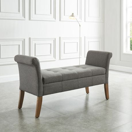 Click here for Worldwide Homefurnishings Inc Storage Bench- Grey... prices