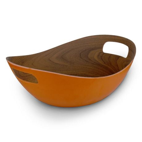 Click here for Brilliant Bamboo Walnut Basket Bowl With Cutout Ha... prices