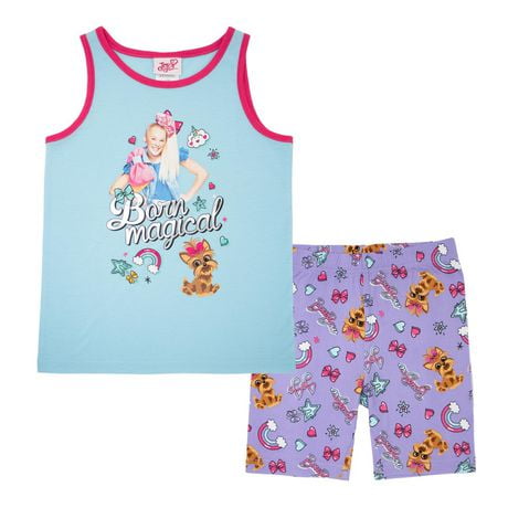 Click here for Jojo Siwa Girls 2 Piece Tank And Biker Short Pyjam... prices