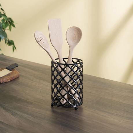 Click here for Home Basics Black Lattice Cutlery Holder Black One... prices
