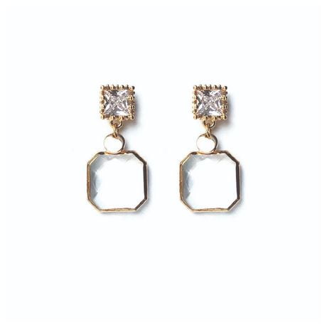 Click here for Allison Rose Atelier - Cz Stone Beveled Glass Drop... prices