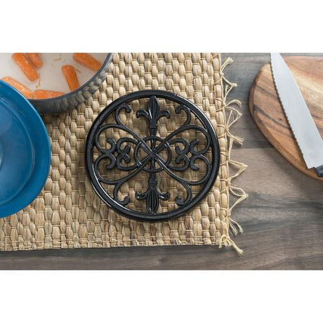 Click here for Home Basics Cast Iron Fleur De Lis Trivet  Black B... prices