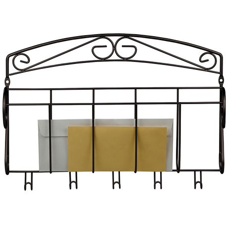 Click here for Home Basics Scroll Collection Steel Letter Rack Wi... prices