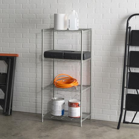 Click here for Home Basics 4 Tier Steel Wire Shelf  Grey Grey One... prices
