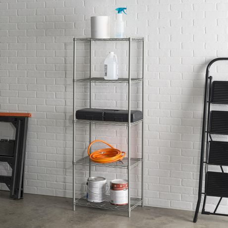 Click here for Home Basics 5 Tier Steel Wire Shelf  Grey Grey One... prices