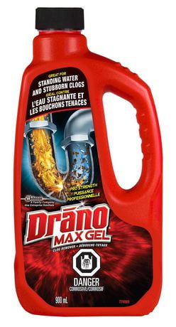 Drano Max Gel Drain Cleaner and Clog Remover, 900ml | Walmart Canada