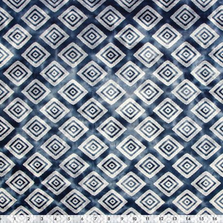 Click here for Fabric Creations Blue Batik Diamonds Cotton Fabric... prices