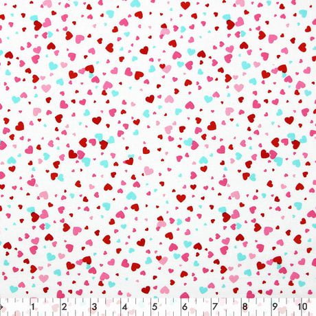 Click here for Fabric Creations White With Micro Valentine Hearts... prices