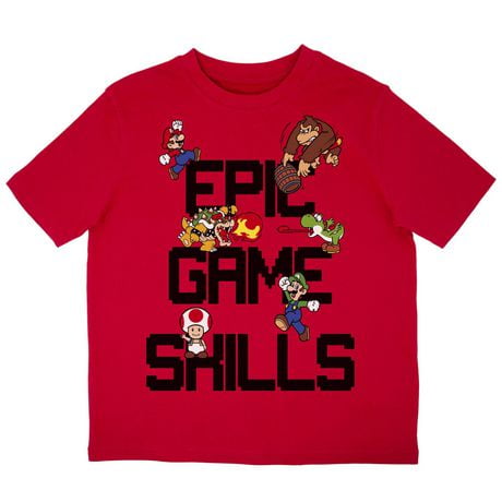 Click here for Nintendo Boys Short Sleeve Crew Neck T-Shirt Red X... prices