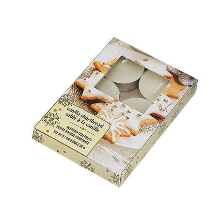 6 Pk Metal Cup Scented Tealights (Vanilla Shortbread) | Walmart Canada