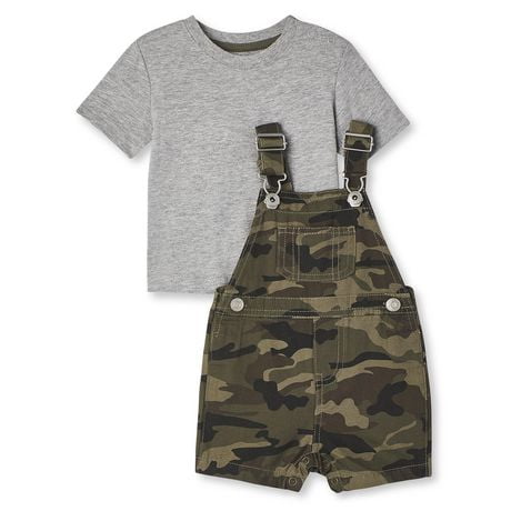 Click here for George Baby Boys Tee And Overall 2-Piece Set Green... prices
