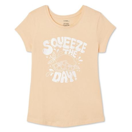 Click here for George Girls Short Sleeve Screen Tee Peach Xs prices